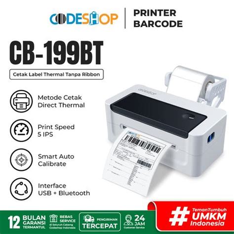 Promo Printer Thermal Codeshop Cb 199bt Cetak Resi Label Harga Toko Cicil 0 3x Jakarta Pusat