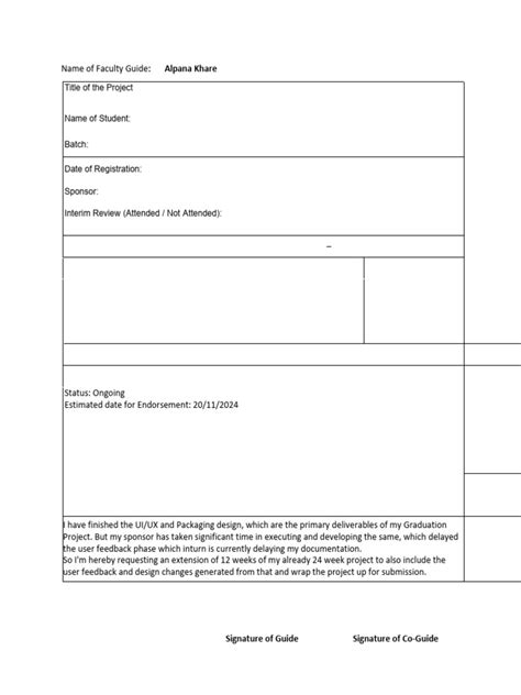 Gp Extension Request Form Suryatejadasari Pdf Business