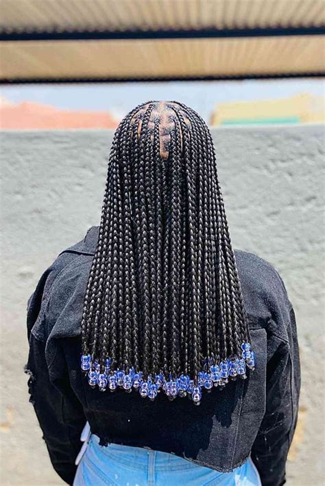 Knotless Braids With Beads 35 Coolest Ideas For 2024 Short Box Braids Hairstyles Latest Hair