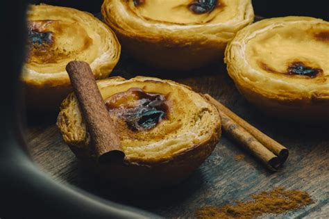 Premium Photo Pastel De Nata Typical Portuguese Egg Custard Tart