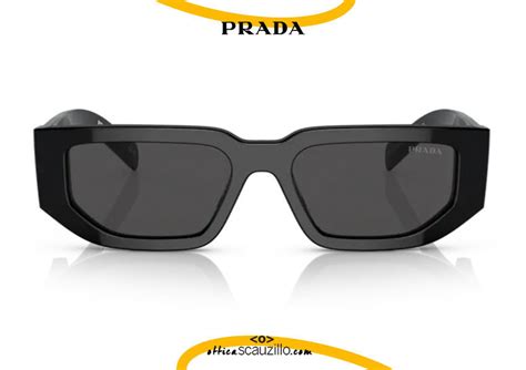 Narrow Rectangular Mens Sunglasses Prada Spr 09zs Col Black