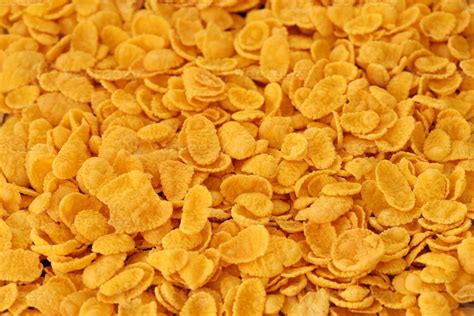 Corn Flakes Texture Top View Cornflake Cereal Box For Morning