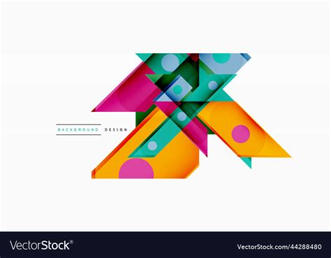 Color Overlapping Stripes Background Colorful Vector Image
