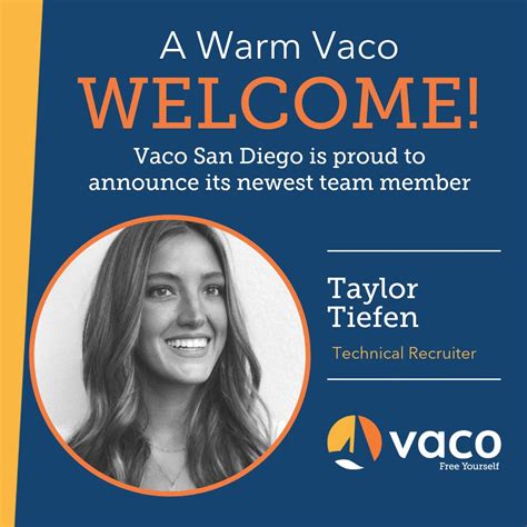 Vaco On Linkedin Vaco San Diego Is Thrilled To Introduce Technical Recruiter Taylor Marie…