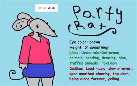 Self Insert Character Sheet By Partyratspartyart On Deviantart