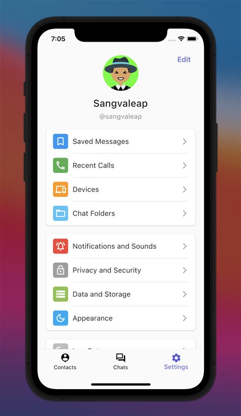GitHub Sangvaleap App Flutter Telegram Ui