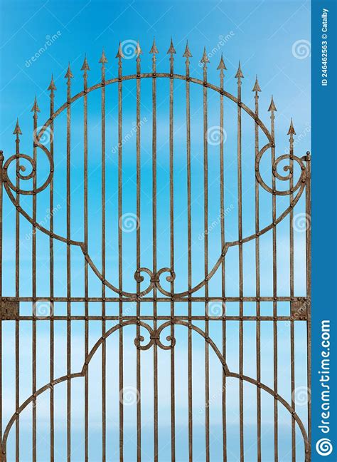 Rusty Wrought Iron Fence Detail Stock Photography CartoonDealer