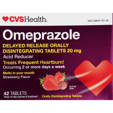 Cvs Health Omeprazole Strawberry Tablets 42 Each Delivery Or Pickup