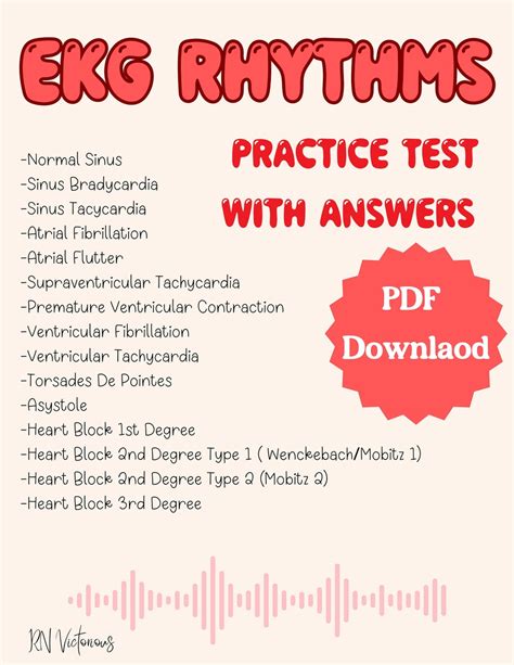 Ekg Cheat Sheet Rhythm Study Guide And Practice Pdf Download Etsy