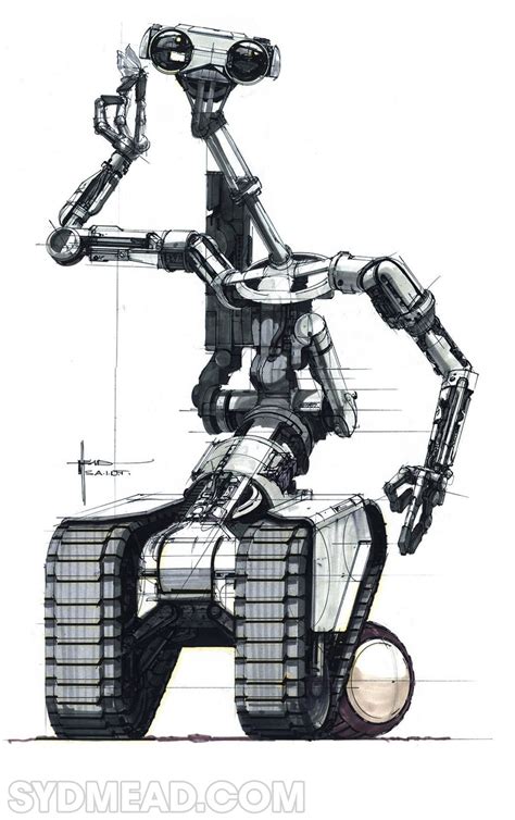 Short Circuit Robot Design Sketch By Syd Mead Car Body Design