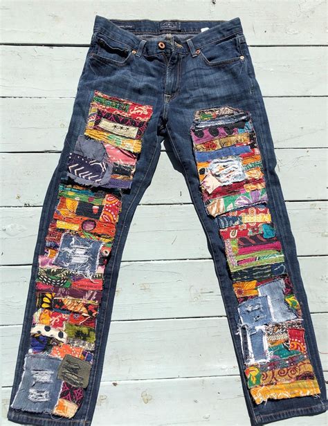 Mens Skinny Patchwork Jeans At Carlos Snyder Blog
