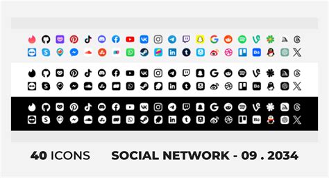 Social Network Icons Png