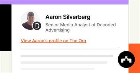 Aaron Silverberg Senior Media Analyst At Decoded Advertising The Org