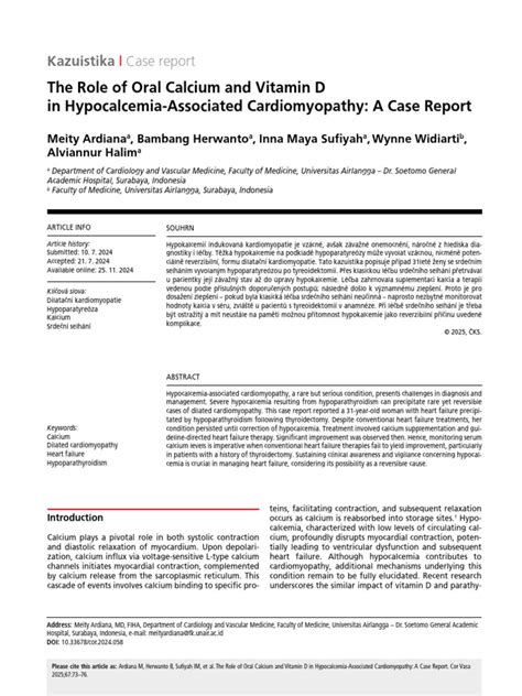 The Role Of Oral Calcium And Vitamin D In Hypocalc Compressed 1 Pdf