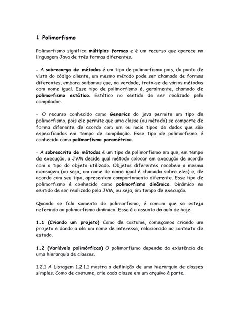 12 Apostila Poo Polimorfismo 20240319222725 Pdf Método Programação De Computadores