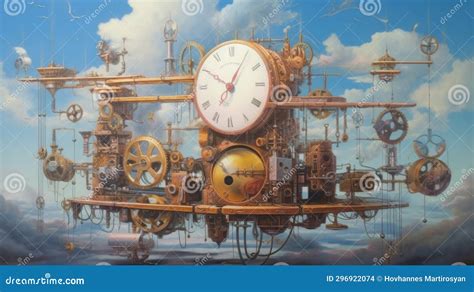 Big Clock Time Machine Big Clock Time Machine Stock Illustration