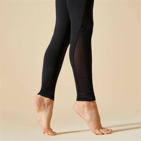 Girls Sequin Gymnastics Leggings Black