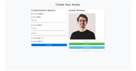 Avatar Creator Component Free Html Bootstrap Component