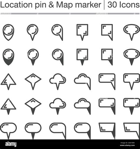 Location Pin Map Marker Line Icon Editable Stroke Pixel Perfect Icon