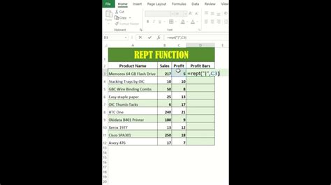 43 Rept Function Excel Exceltips Tutorial Excelformulas Exceltech Youtube