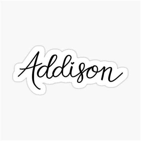 Addison Name Addison A Cursive Handwritten Font