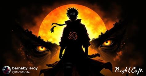 A Commanding Full Body Silhouette Of Naruto Uzumaki Embodying The