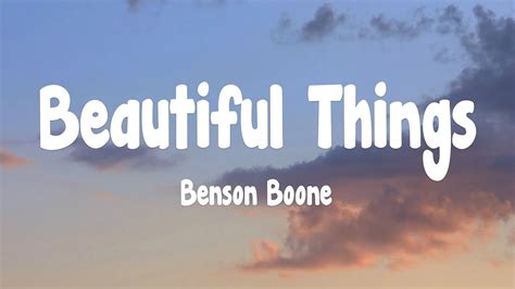 Benson Boone Beautiful Things Lyrics Youtube