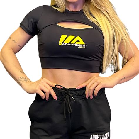 Cropped Adaptogen Elastic Preto Adaptogen Science