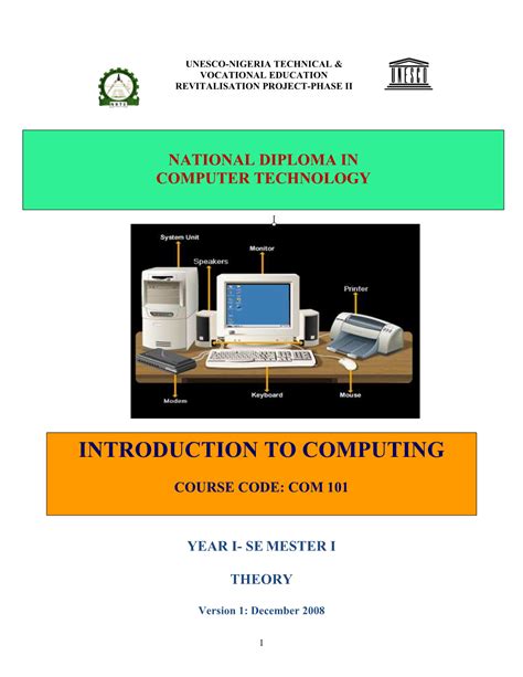 Com 101 Introduction To Computing Theory Book Docslib