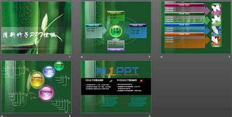 清新竹子背景powerpoint幻灯片模板植物ppt模板ppt模板ppt模板亿库在线
