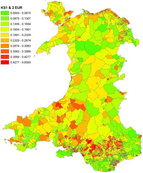 Educational Under Attainment Rates Eur In Each Lsoa Across Wales