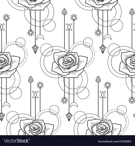 Floral Geometric Seamless Pattern Royalty Free Vector Image