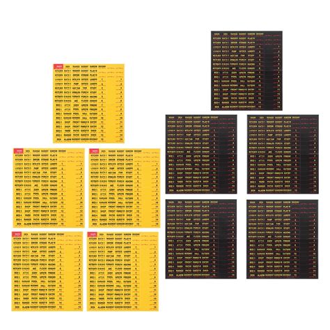 10 Sheets Versatile Breaker Panel Label For Circuit Breaker Box Fuse