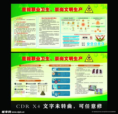粉尘作业安全生产展板设计图 展板模板 广告设计 设计图库 昵图网