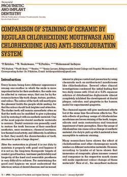 Comparison Of Staining Of Ceramic By Regular Chlorhexidine Mouthwash