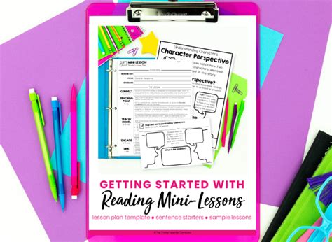 Mini Lesson Planning Pack For Reading Teachers