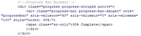 Membuat Progress Bar Menggunakan Bootstrap