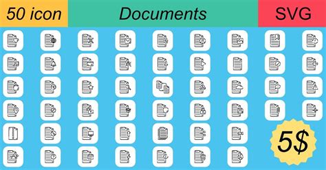 Documents Icons Bundle Bundle · Creative Fabrica