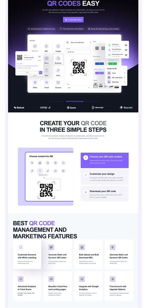 Qr Code Generator Saas Uiux Behance