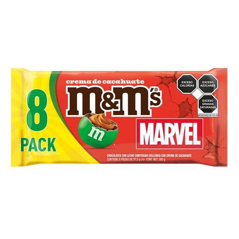 Chocolates Confitados Rellenos De Crema Cacahuate Marvel Mandm 8375 Gr