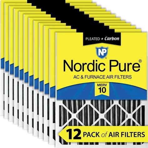 12x27x1 Exact Merv 8 Plus Carbon Ac Furnace Filters 6 Pack