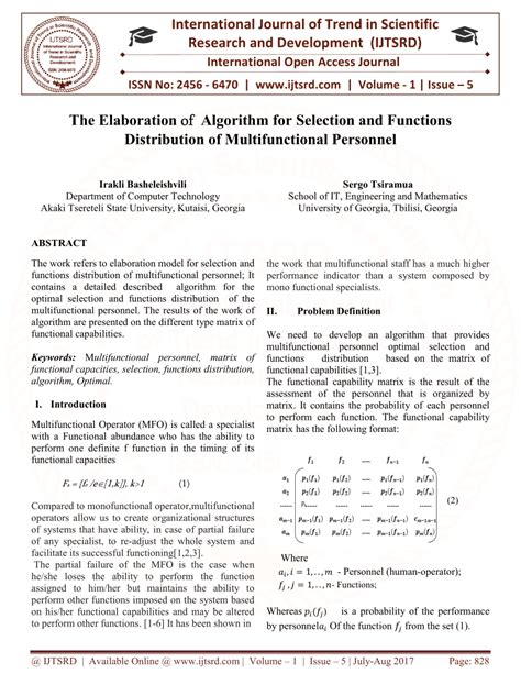 Pdf The Elaboration Of Algorithm For Selection And Functions