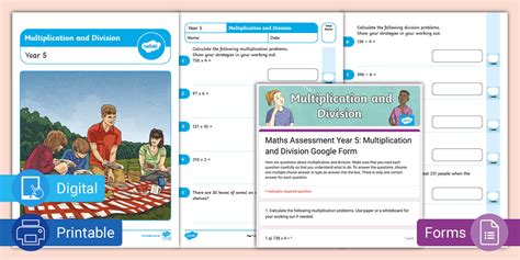 Maths Assessment Year 5 Multiplication And Division