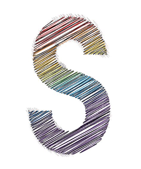 Hand Draw Font Letter S Pattern Character Illustration Vector Pattern