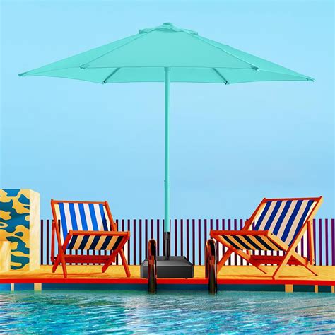 Ft Outdoor 1s Push Up Patio Umbrella Market Table Pool Deck Umbrella