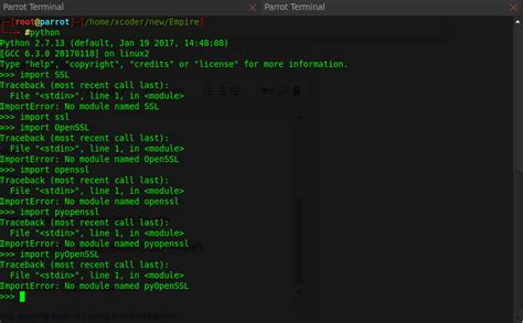 Importerror No Module Named Openssl However Its Installed · Issue