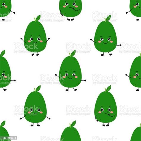 Motif Davocat De Dessin Animé Dans Un Style Plat Illustration