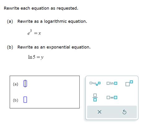 Solved Rewrite Each Equation As Requested A Rewrite As A Chegg