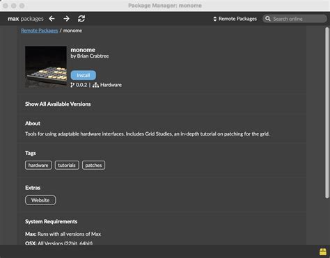 Package Manager Max 8 Documentation