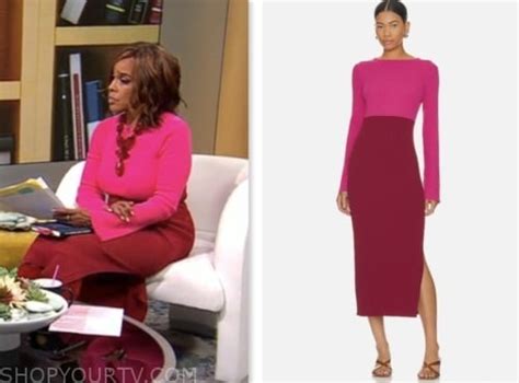 Cbs Mornings November 2023 Gayle Kings Red And Pink Colorblock Knit